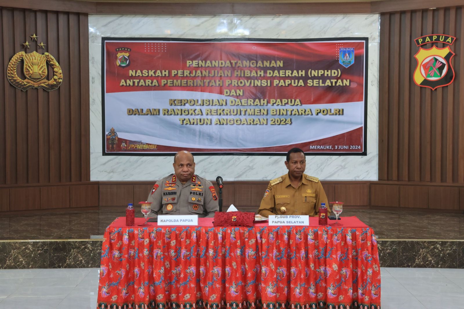 Polda Papua dan Pemprov Papua Selatan Teken Naskah Hibah Untuk Rekrutmen Bintara Polri 2024 ...