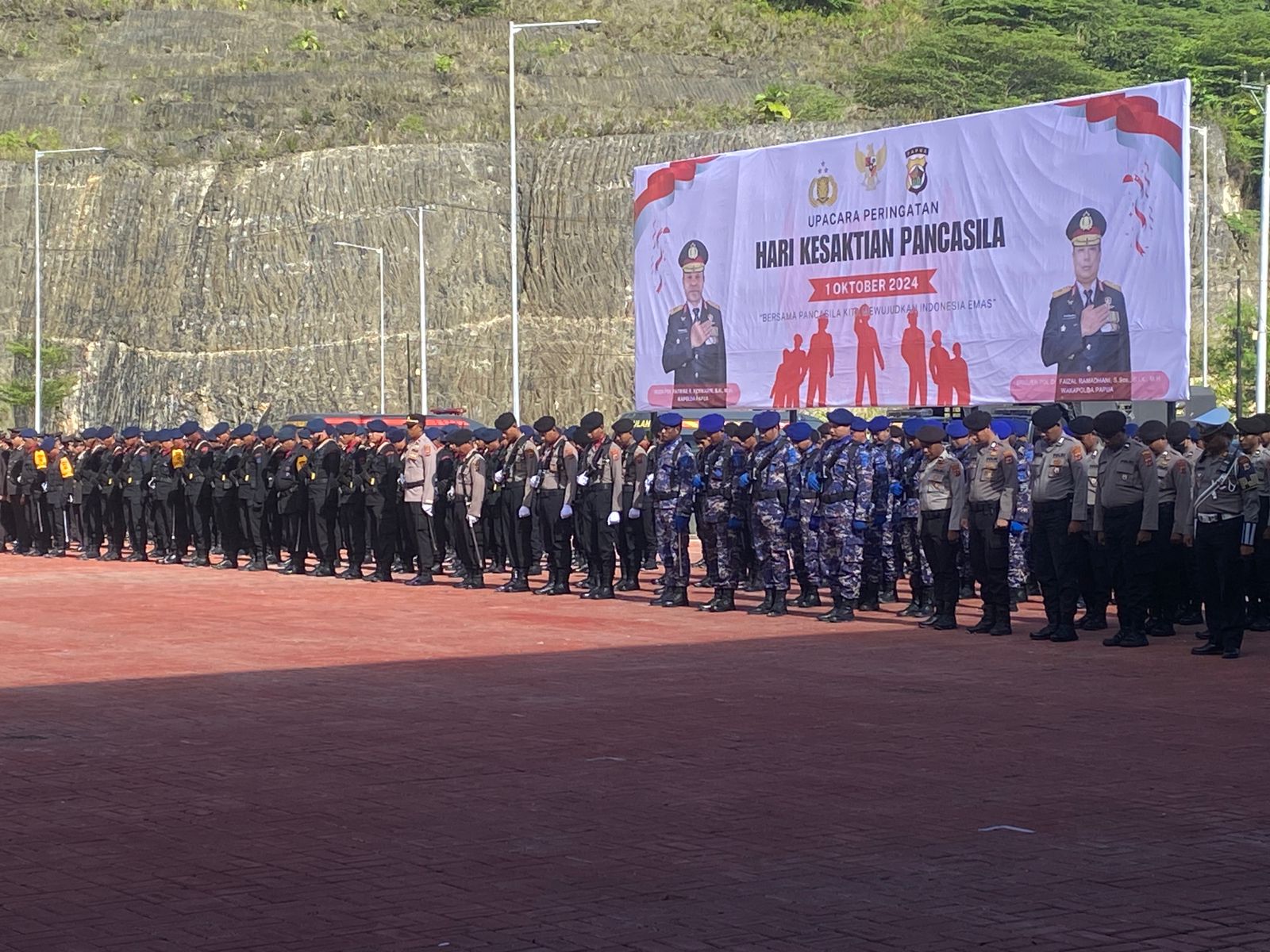 Personel Polda Papua Gelar Upacara Hari Kesaktian Pancasila Tahun 2024 - Tribatanews POLDA Papua