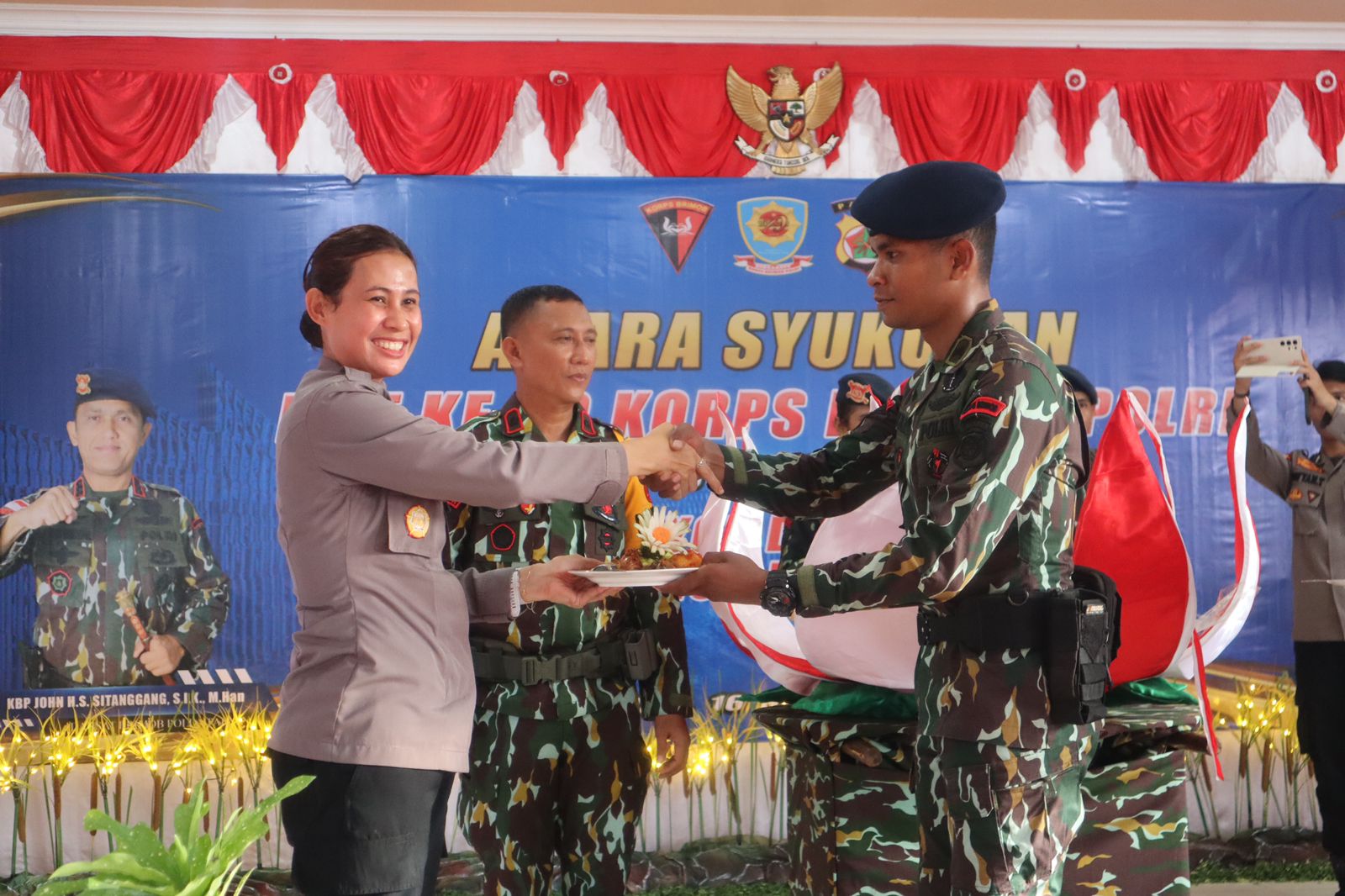 Wakapolres Merauke Hadiri Giat Acara Syukuran HUT Ke 79 Korps Brimob Polri - Tribatanews POLDA Papua