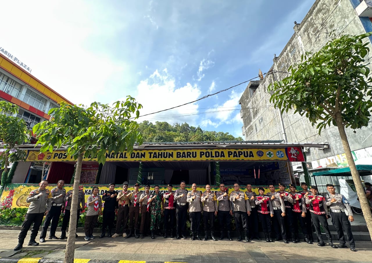 Kaopsda Papua Cek Pos Pengamanan, Pastikan Kesiapan Personel Amankan Natal dan Tahun Baru ...