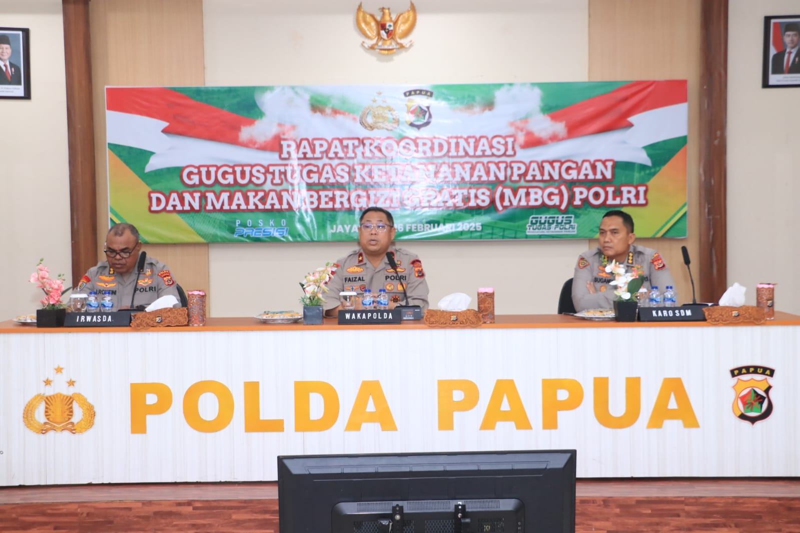 Wakapolda Papua Hadiri kegiatan Rapat Koordinasi Bahas Program Makan Bergizi Gratis ...
